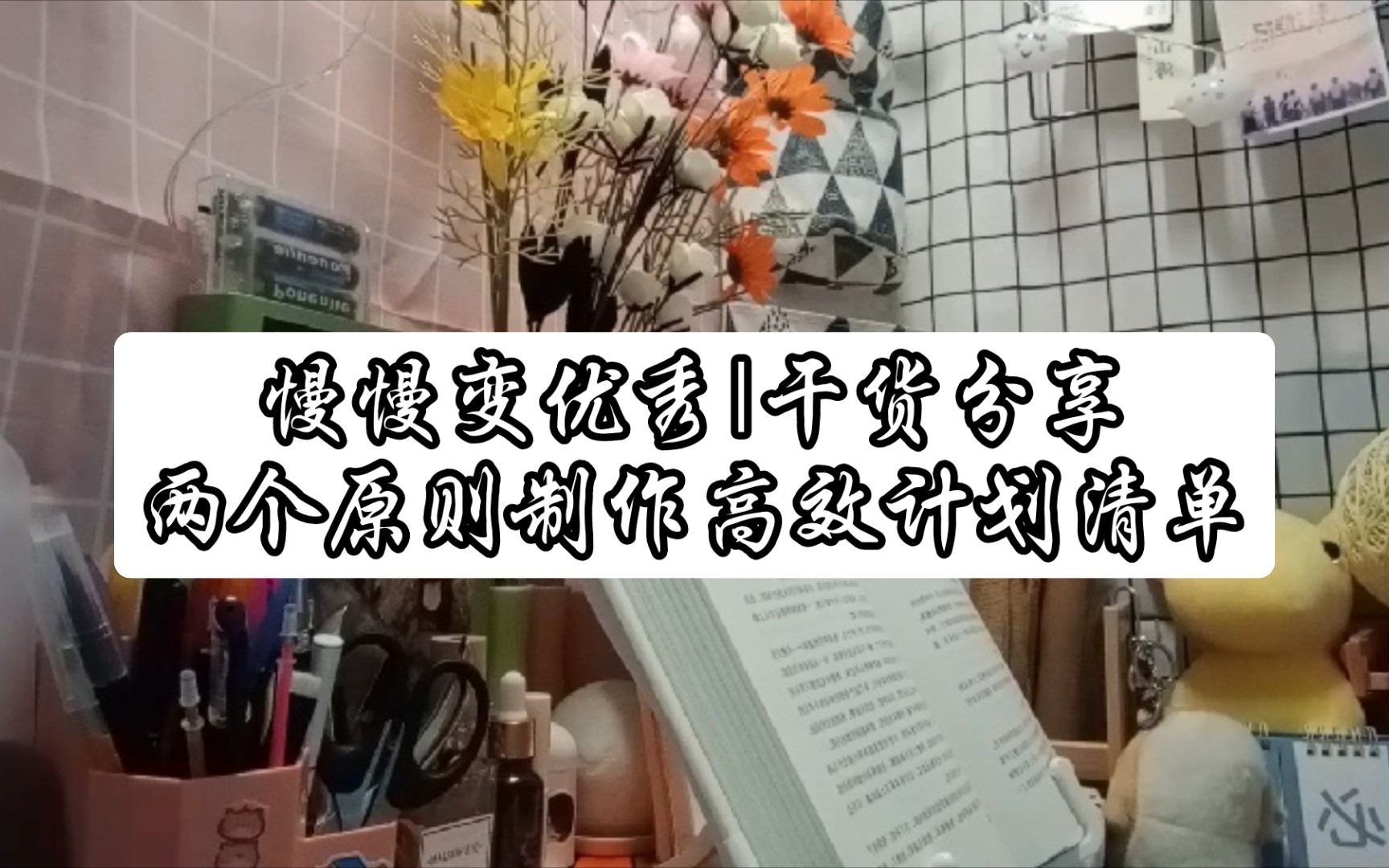 日常VLOG|干货分享:用两个原则来做高效计划清单的方法|保持自律|...