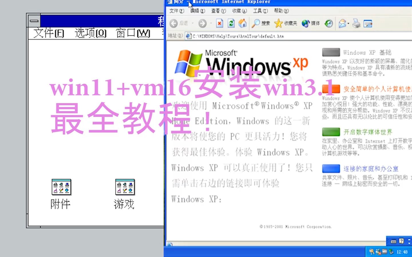 初中生自己总结win11+vm16安装win3.1 最全教程!