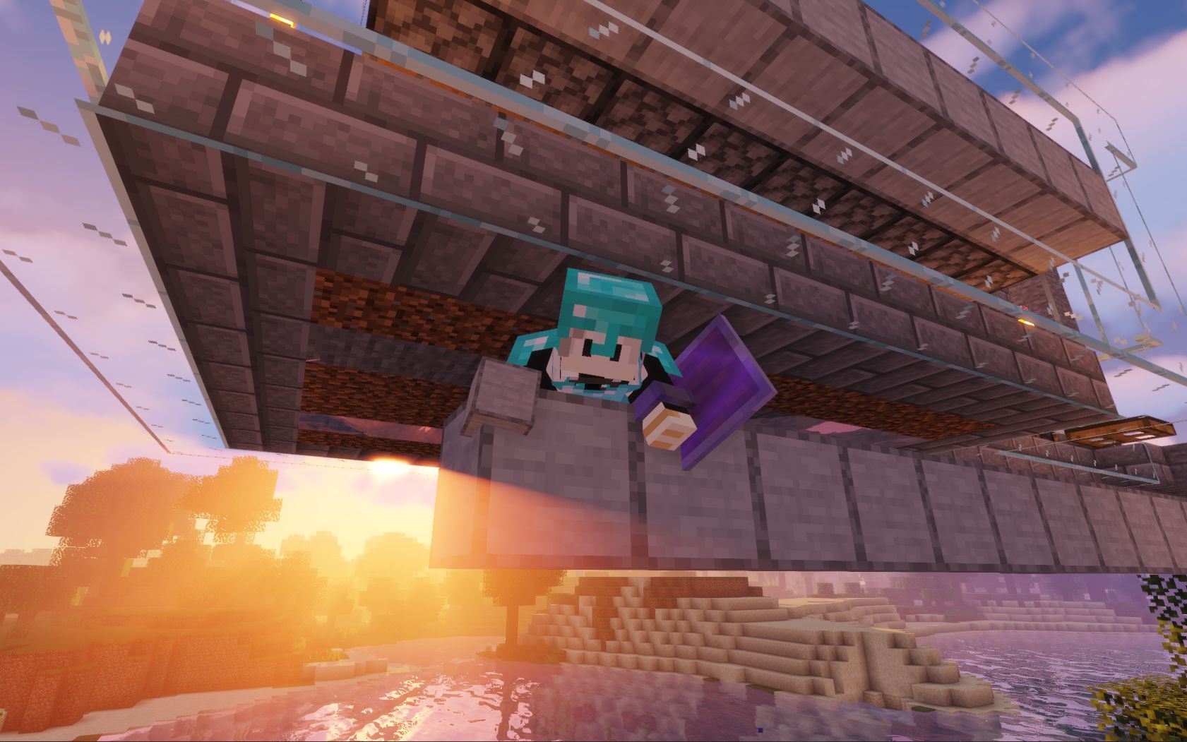 【沐秋晨】Minecraft 1.14.4"纯净"原版生存第九集-潮涌核心和水下村民...