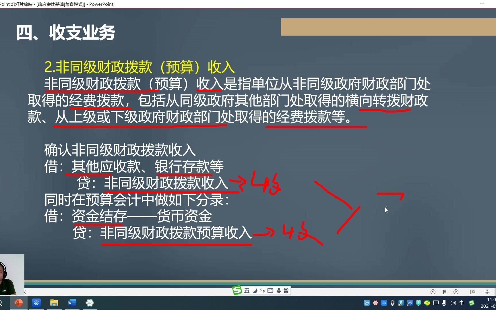 举例说明非同级财政拨款收入会计处理流程
