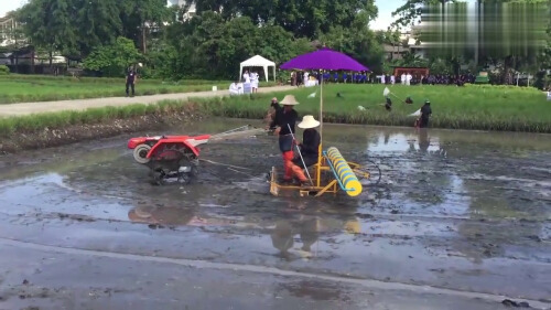 民间研发的水稻播种机