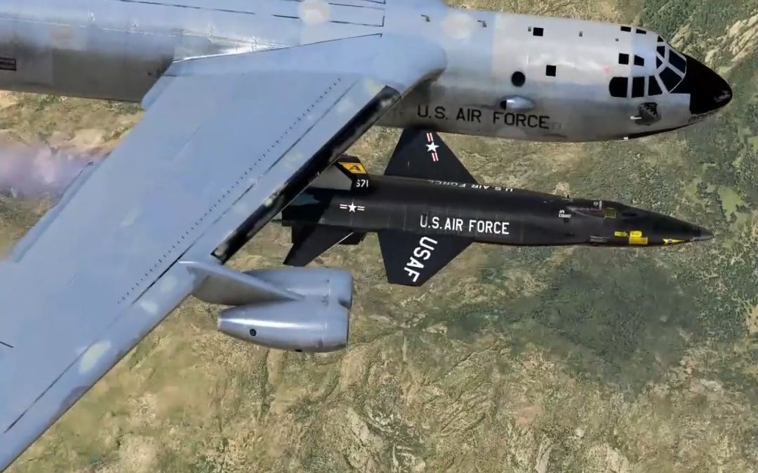 空中发射小火箭飞机,模拟