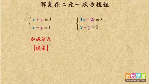 解复杂的二元一次方程组