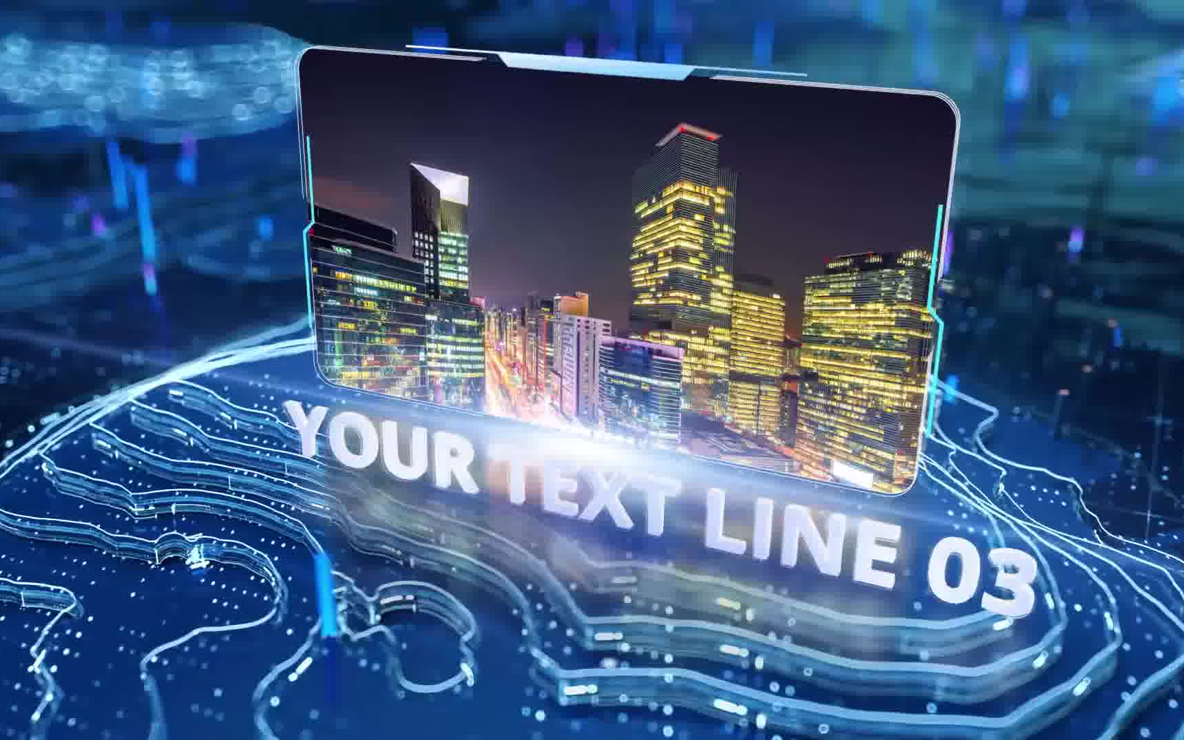 AE模板-城市规划介绍高科技经济突飞猛进时间线里程碑线条延申效果...