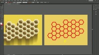 平面设计教程-AI教程制作3D蜂窝图案教程