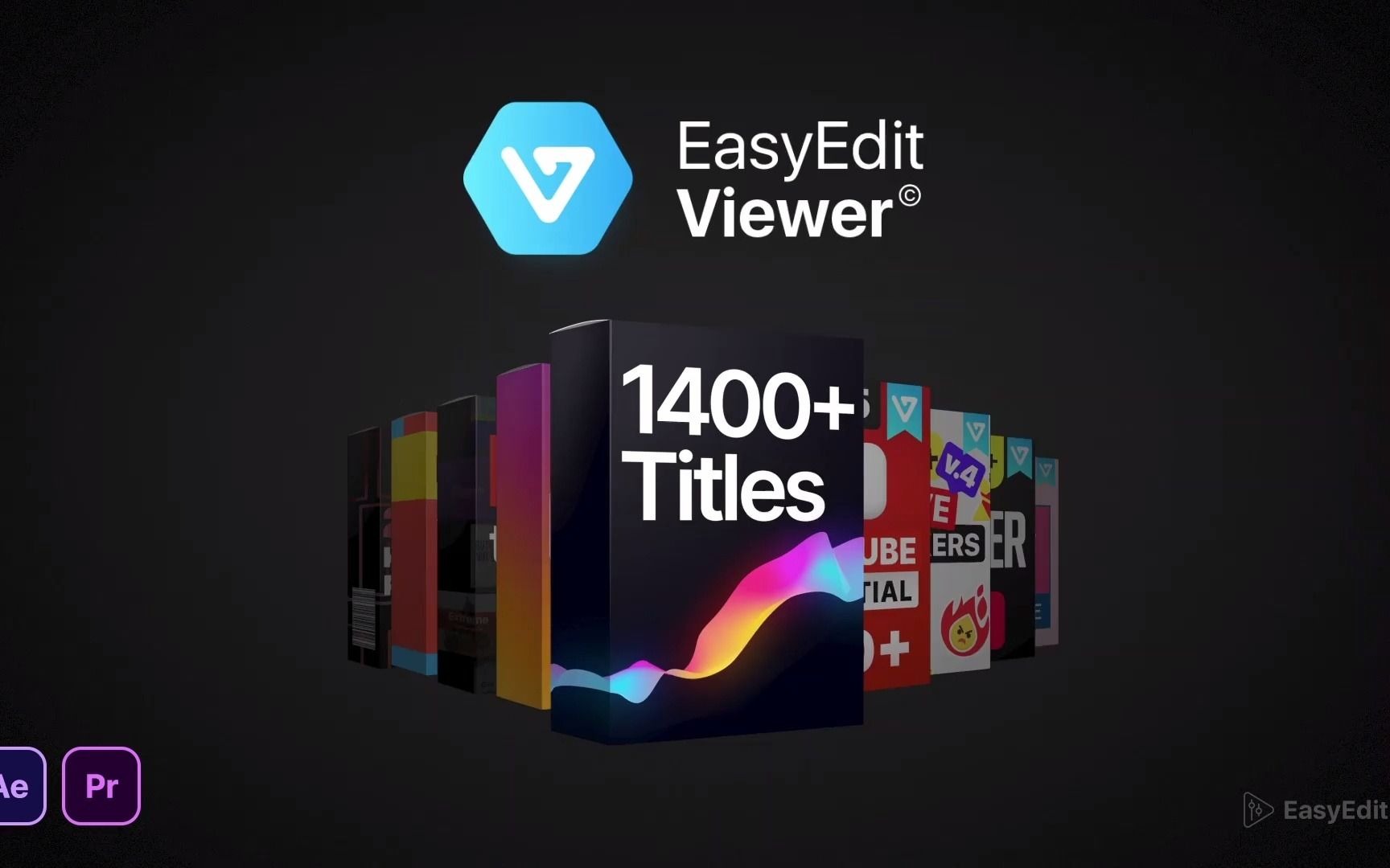 ...个现代字幕条标题呼出指示线文字排版动画 Titles Pro V2 + AI源文件