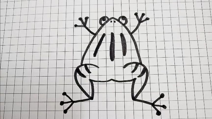 很简单的青蛙简笔画