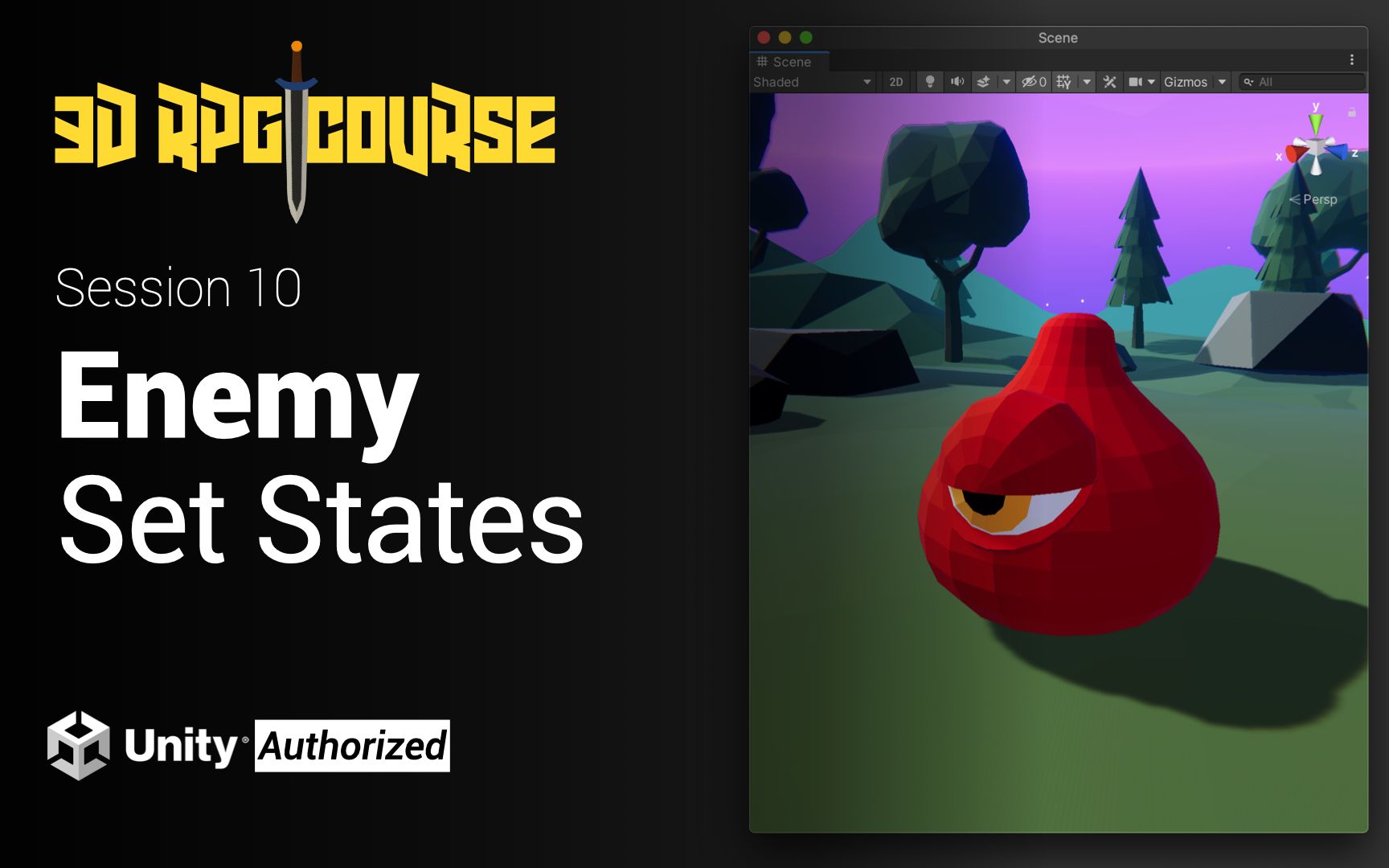 Unity2020 3DRPG游戏开发教程|Core核心功能10:Enemy Set States ...