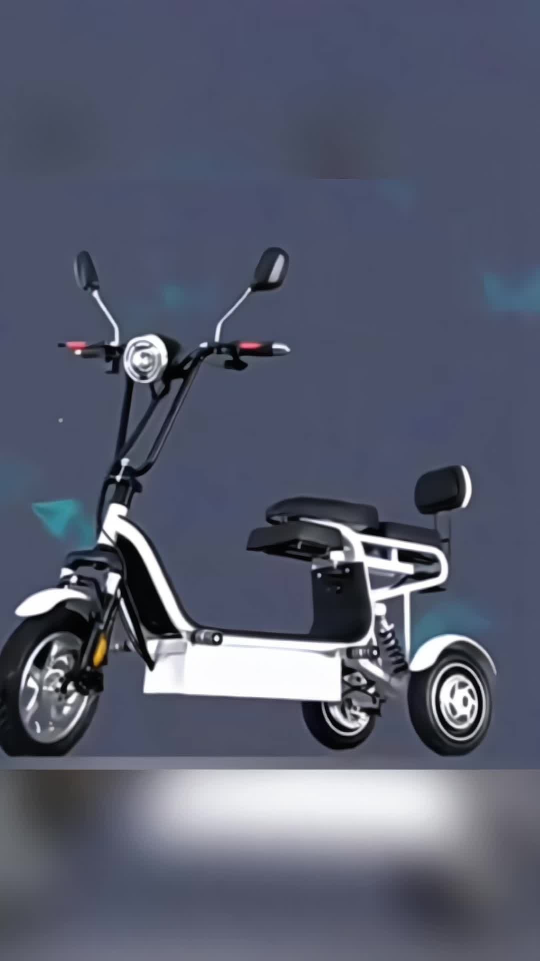 珂甚三轮车亲子接送老年人女士轻便可折叠锂电池电瓶车代步电动车 #...