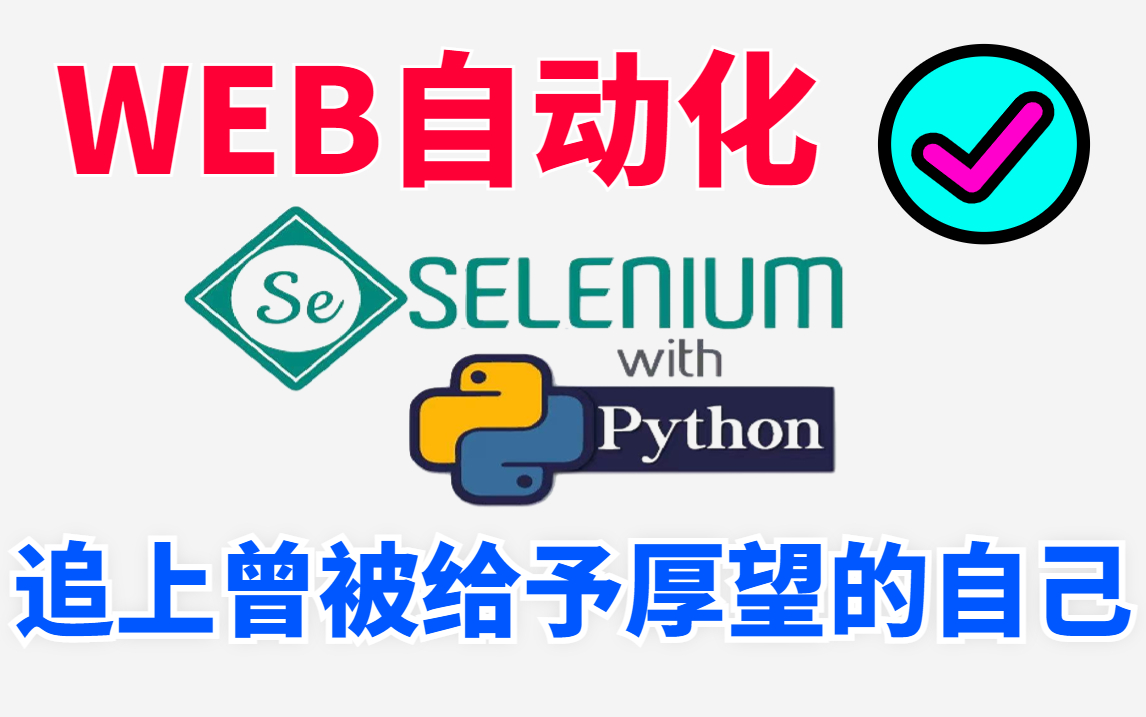 【首富教程】Python+selenium Web自动化全套教程 自动化测试 软件...