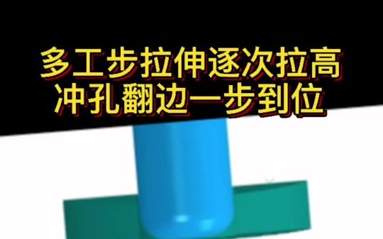 冲压模具多工步拉伸逐次拉高动画模拟,你学废没有