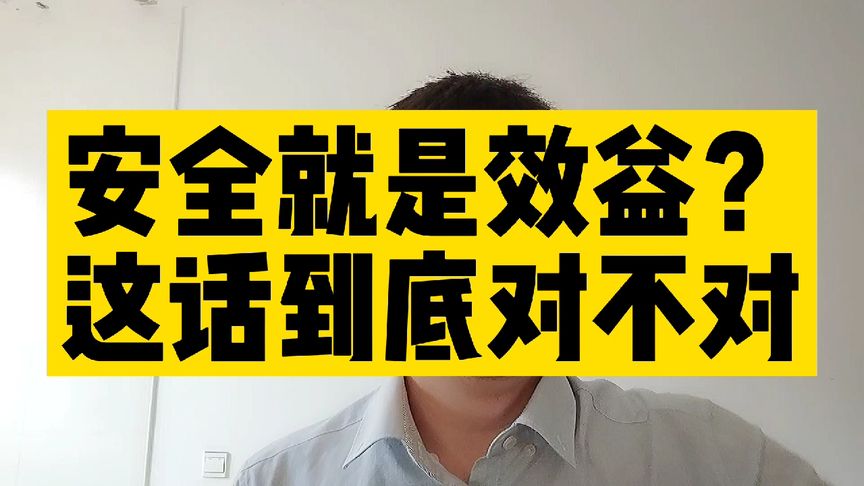 安全长期能带来竞争力和效益,但短期只是成本和开支