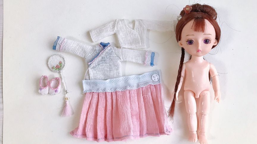 手工 娃衣教程 把旧的巴宝莉娃娃改造成古装娃娃