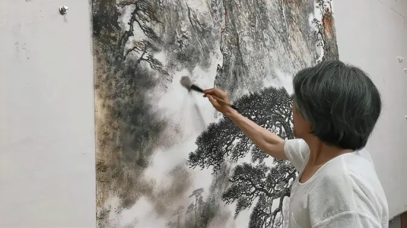云雾的擦法|中国山水画研究院院长陈克永教学