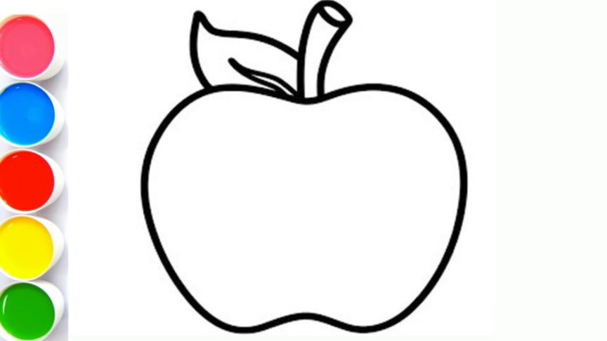 儿童简笔画 如何画一个可爱的苹果