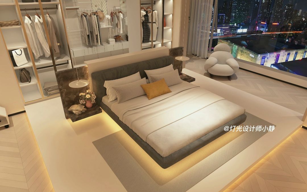 我宣布!卧室无主灯设计+地台床才是yyds