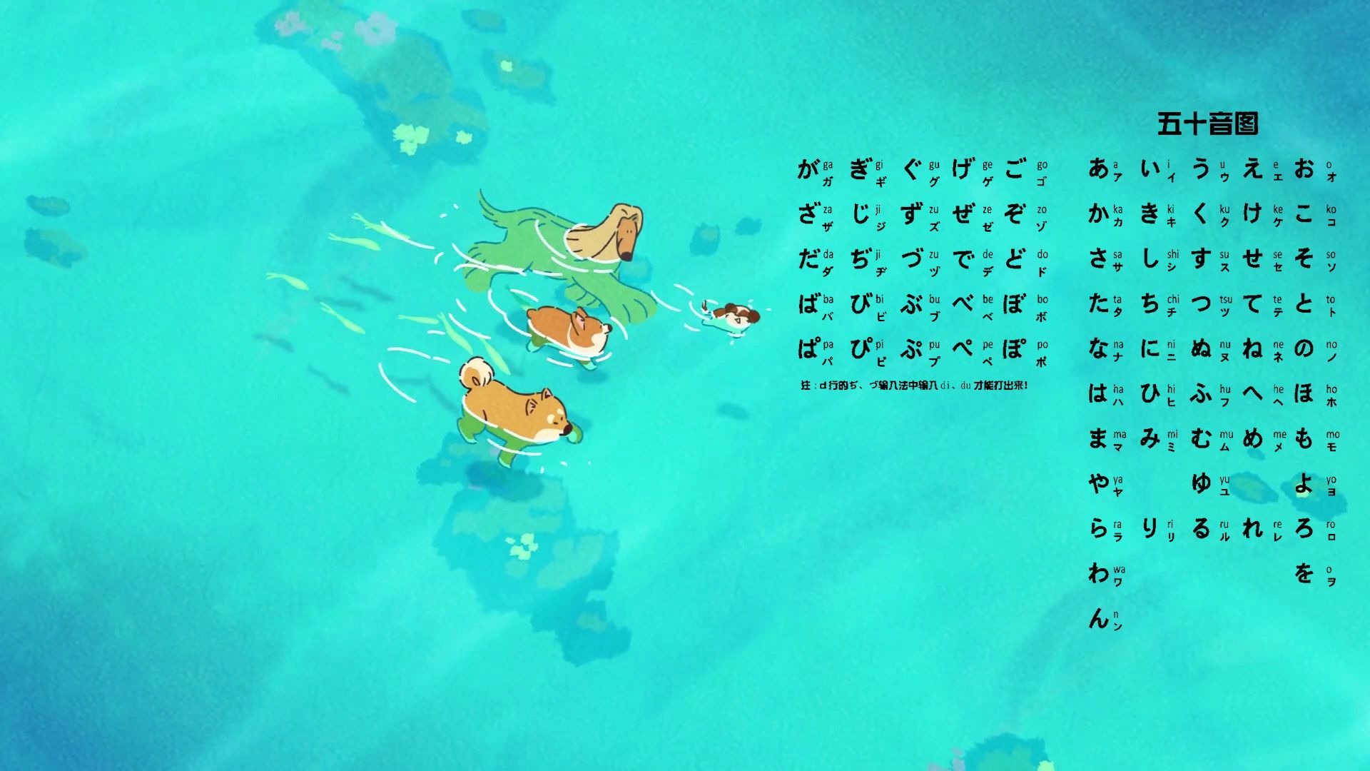 超可爱的动态壁纸并添加了五十音图方便学习日语