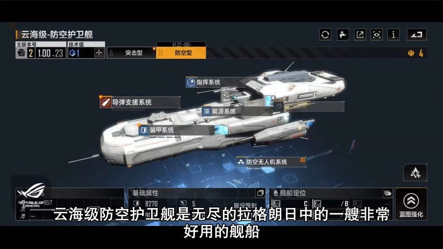 无尽的拉格朗日云海级防空护卫舰加点推荐