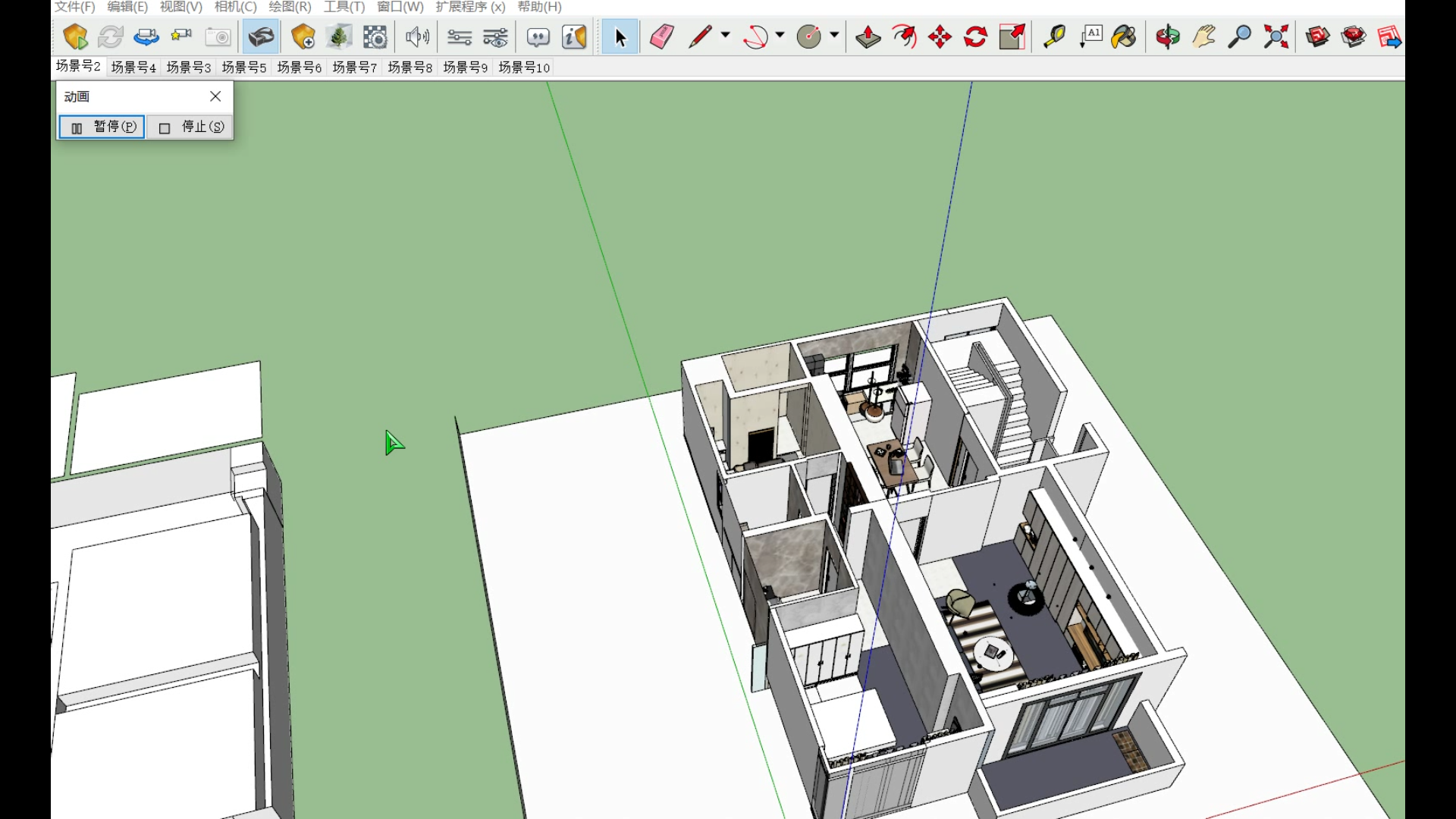 室内设计su模型漫游展示