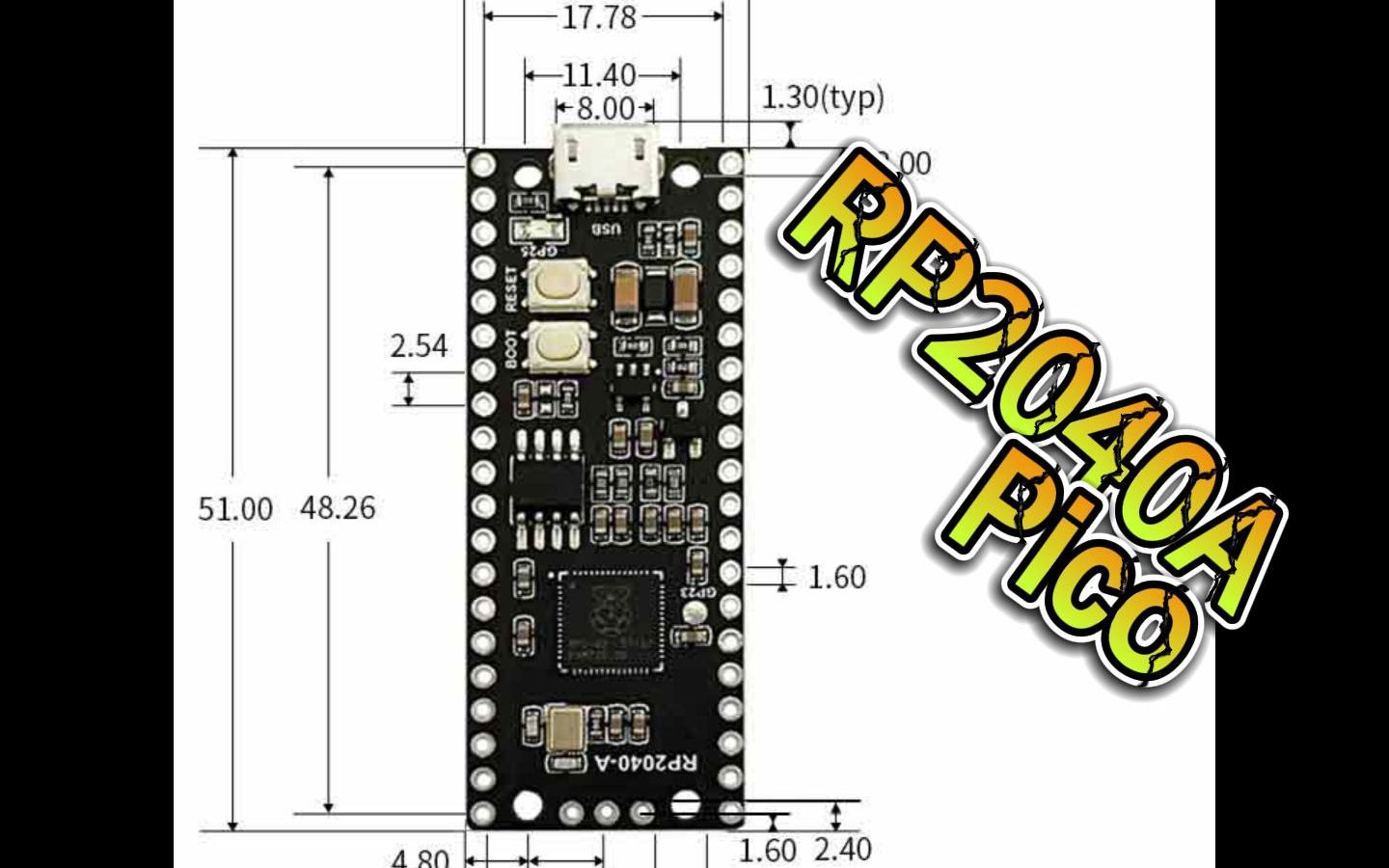 【RP2040-A演示】国产仿树莓派pico的RP2040板仅需9.9元