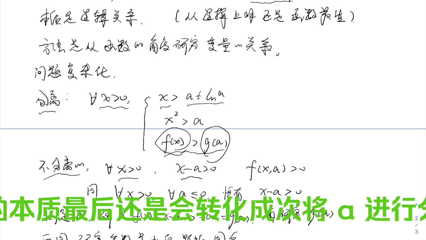 恒成立存在性问题的一些思考