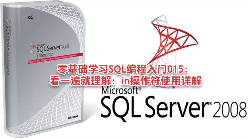 零基础学习SQL编程入门015:看一遍就理解:in操作符使用详解