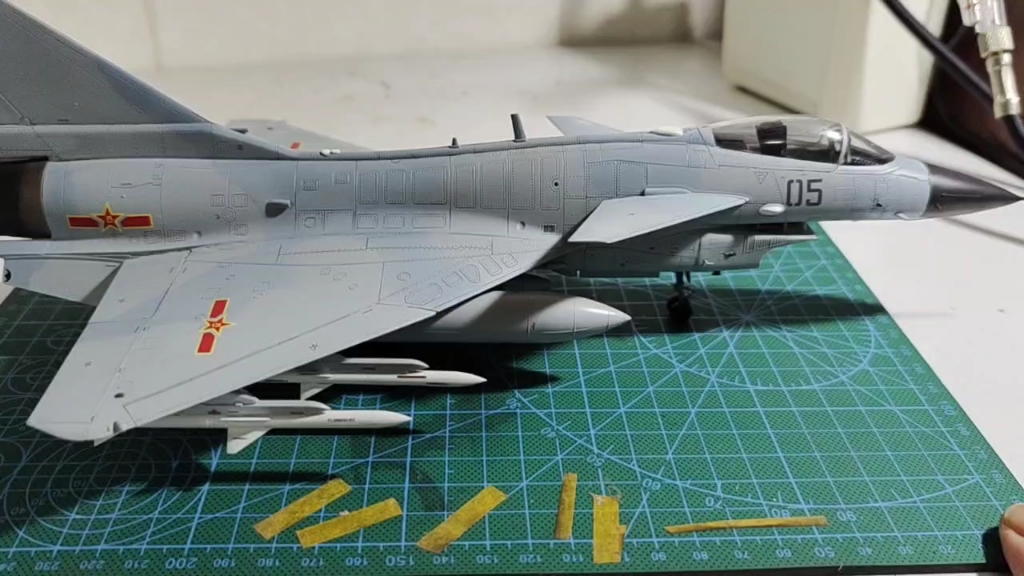 号手J10A 1/48拼装模型完工展示
