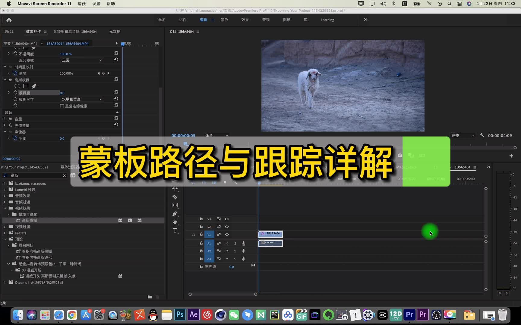 pr蒙板路径与跟踪详解