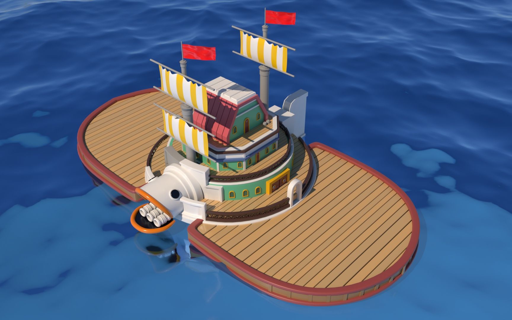 【MAYA建模】海军军舰模型制作,次世代场景道具建模