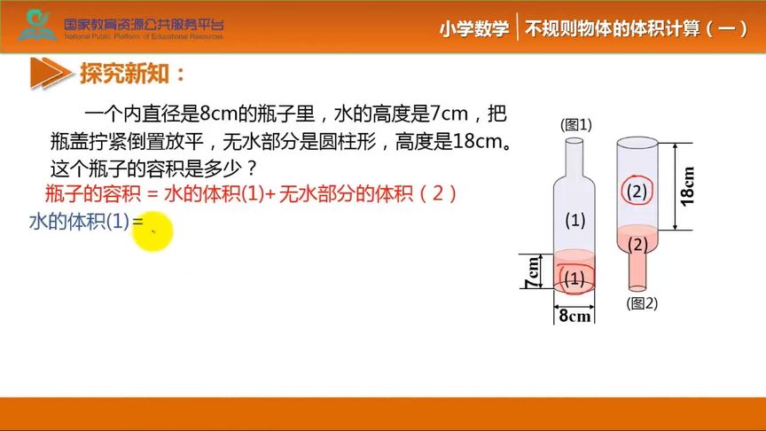 【小学数学】六年级下课程:17 不规则物体的体积计算(一)