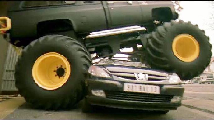 世界上轮胎最大的越野车,直接碾压轿车,轮胎比轿车还高