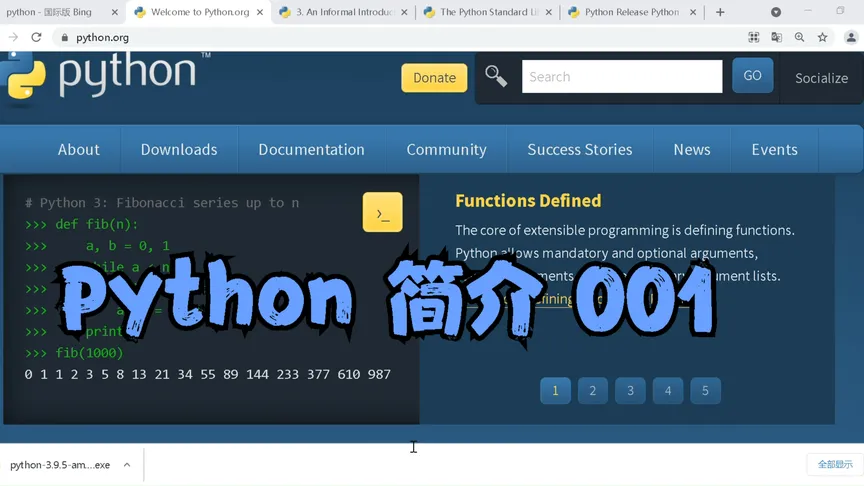 001 python入门简介 Welcome to Python.org-佛系人聊程序