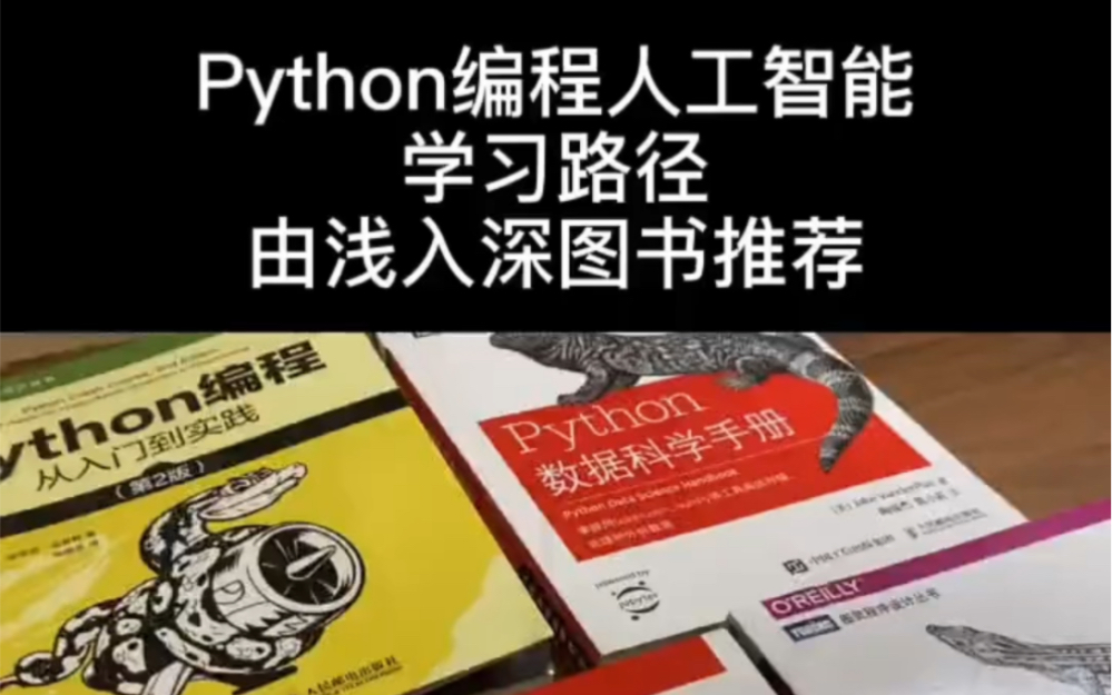 Python编程人工智能学习路径,由浅入深图书推荐!#编程#计算机#程序员...