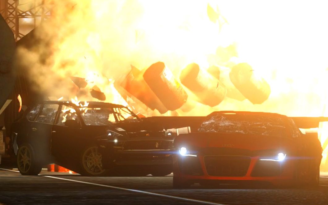 【极品飞车16】男主在废弃的工业区与黑帮展开激烈的对决。子弹,...