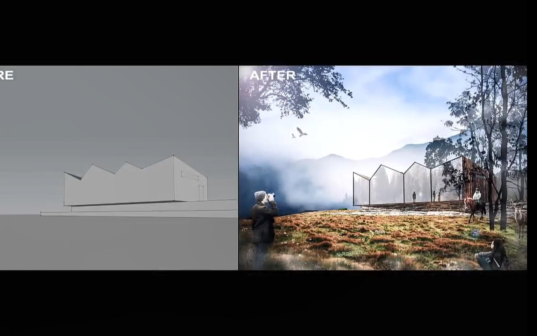 在PS中进行建筑效果图后期处理 | Photoshop Post Production