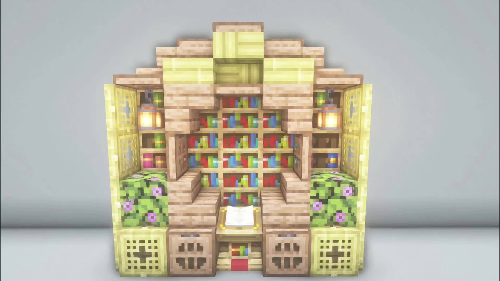我的世界建造攻略:花坛与书架设计参考(上)