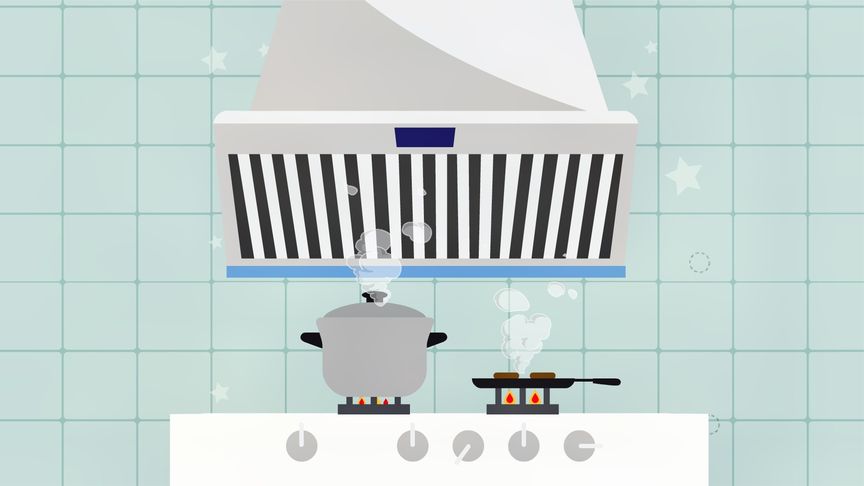 同学们,抽油烟机是家里的必备电器,它是怎么把油烟带走的呢