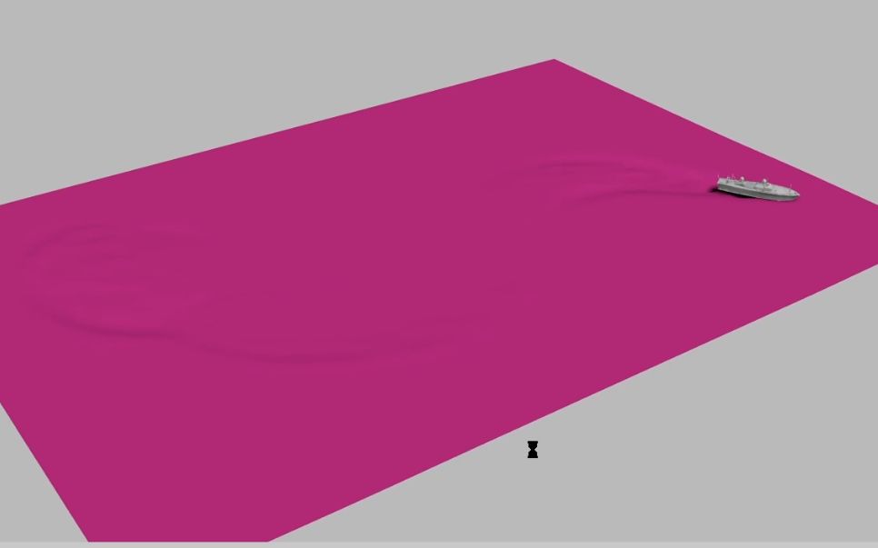 3DSMAX两分钟快速制作船舶行驶动画,涟漪、波浪、水面、水。
