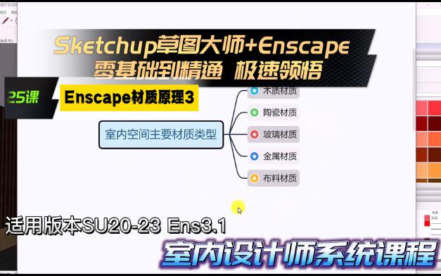 Sketchup草图大师教程+Enscape教程 25课 Enscape材质原理3