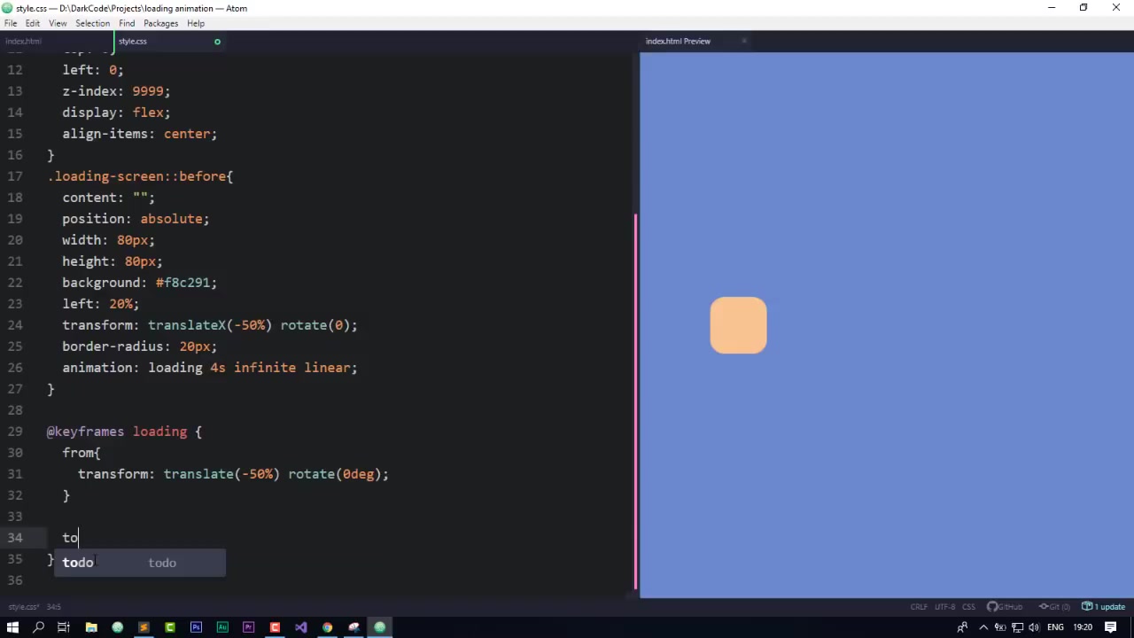 [HTML+CSS],4分钟编写一个加载动画