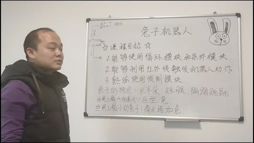 兔子机器人设计组装课《红外线传感器的工作原理及应用方法》