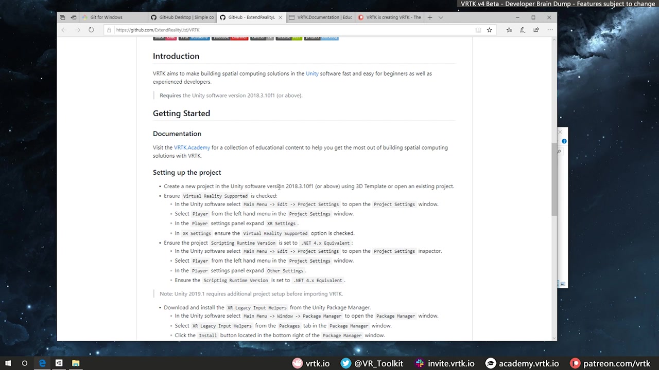VRTK V4 Dev BrainDump - [0001] Installing and Basic How To Guide