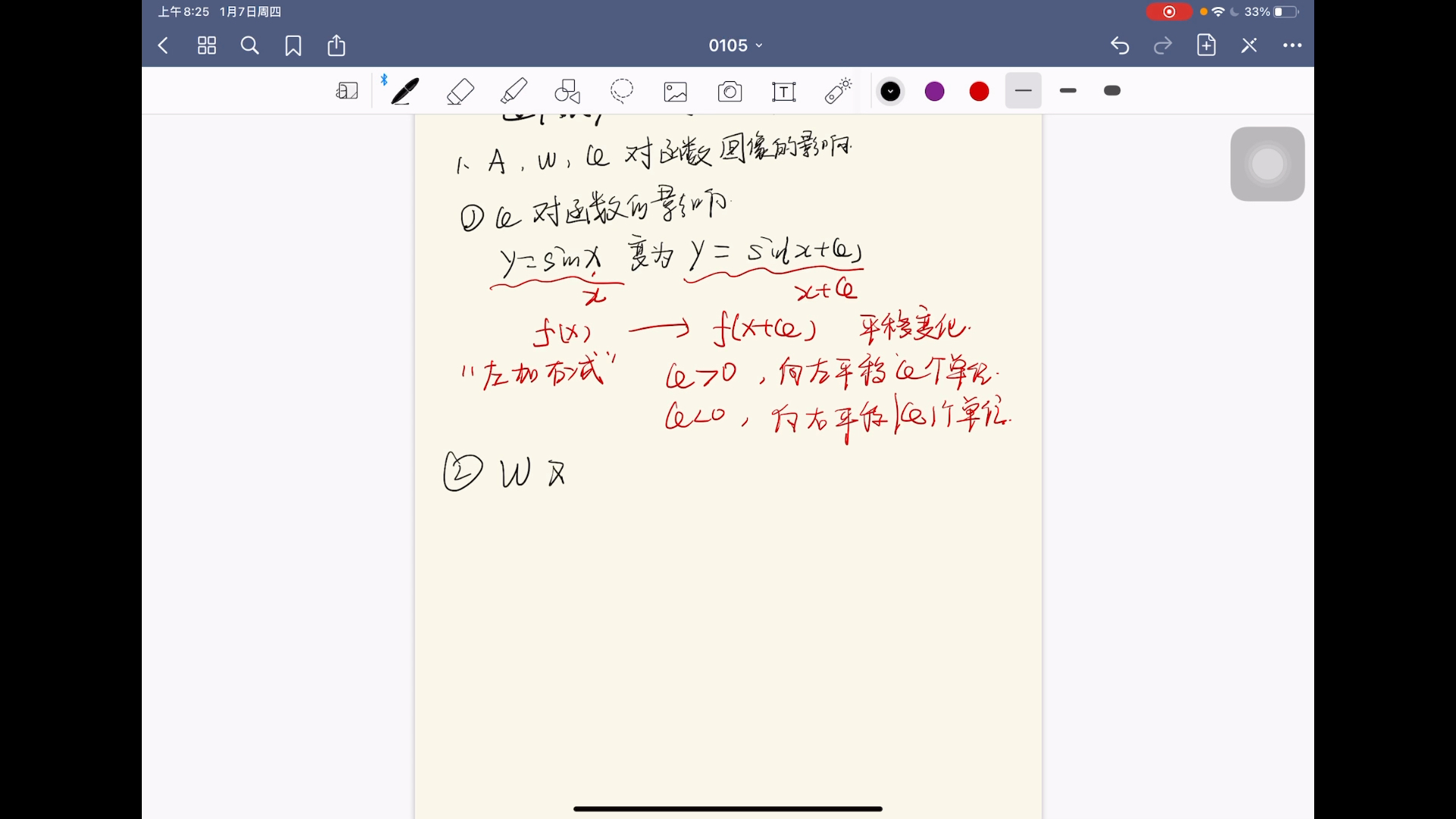 正弦型函数基础知识点1