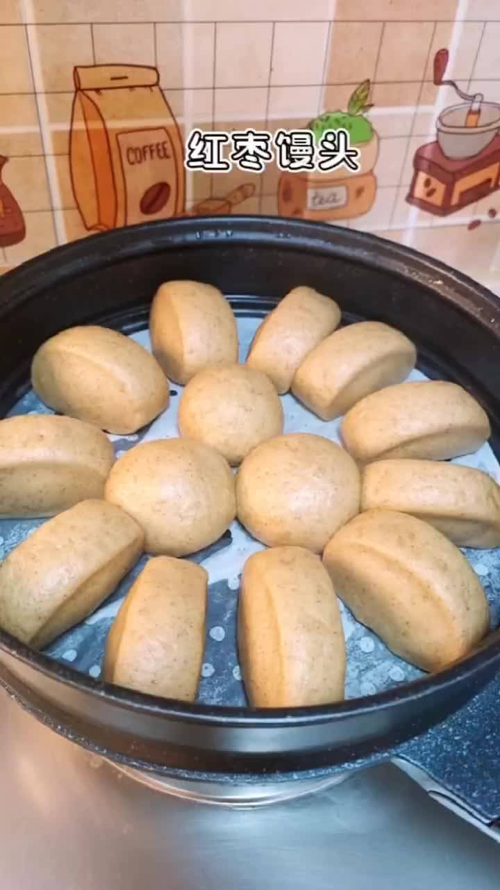 大红枣馒头这样做,特别香甜