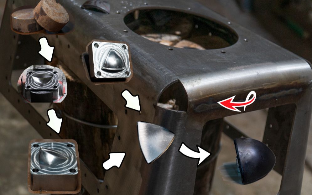 迷你冲压模具 手动人力冲压 R角曲面问题解决 冲压3毫米 304不锈钢