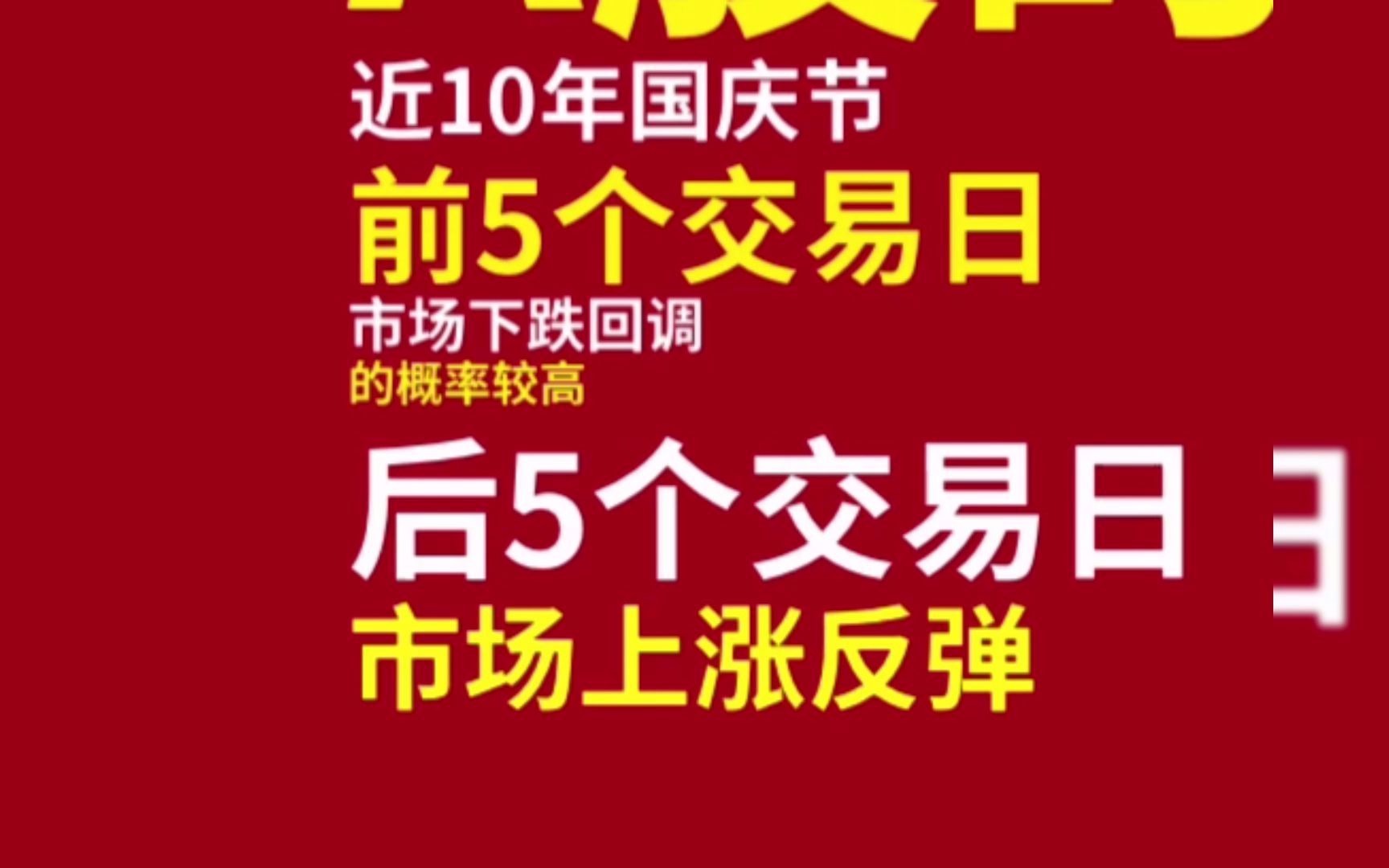【基金】历年来国庆前后涨跌情况