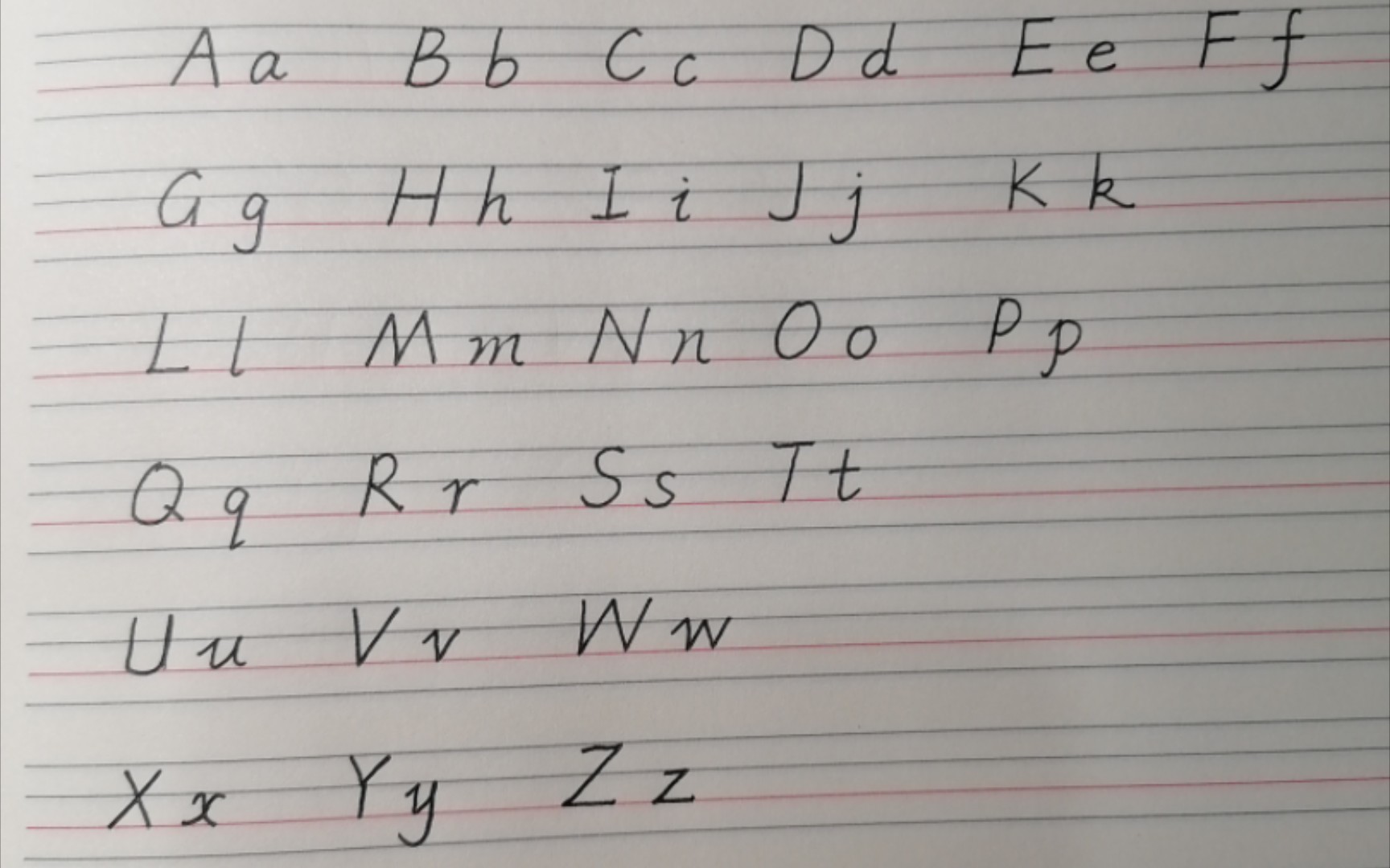 重温二十六个英文字母的写法