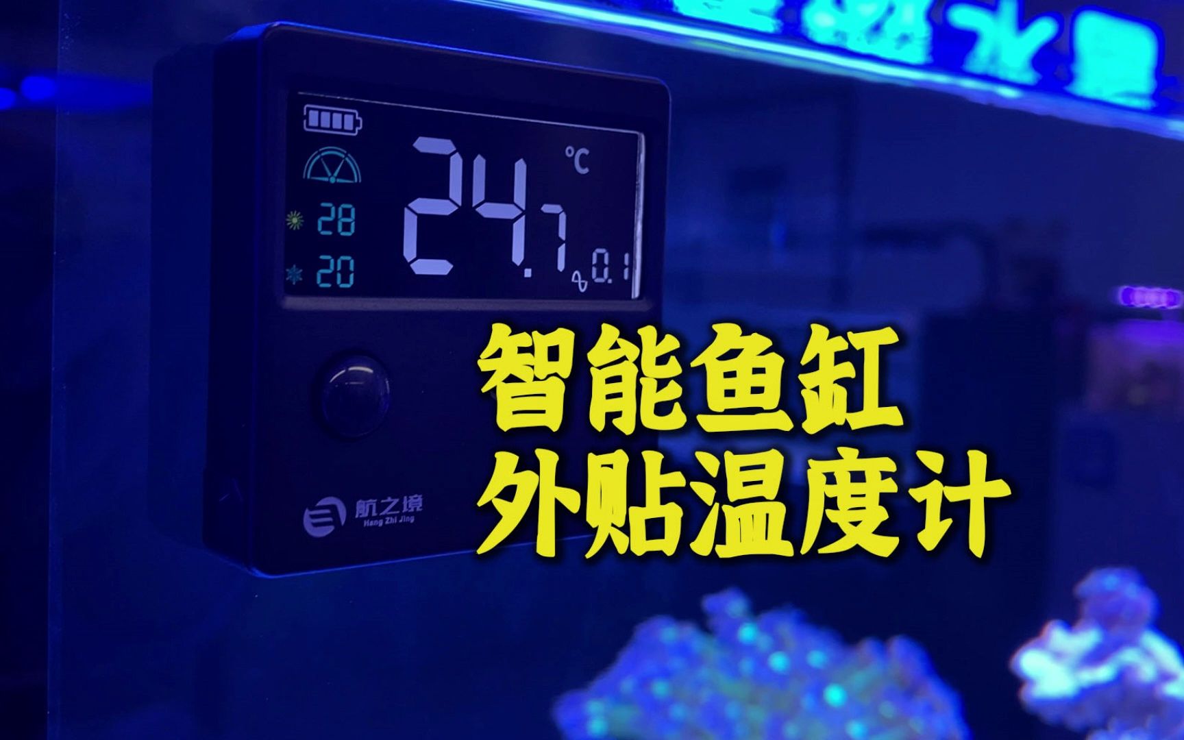 一款能自动检测鱼缸水温的外挂温度计