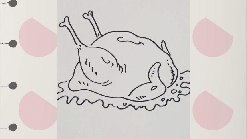 美食简笔画,好美味呀