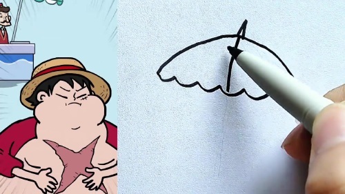 3108. 雨伞怎么画?创意简笔画,雨伞简笔画,儿童画